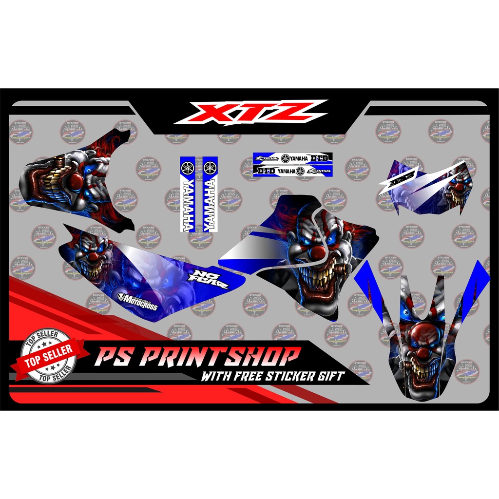 XTZ 125 yamaha full set sticker decals durable and high quality (Batch ...
