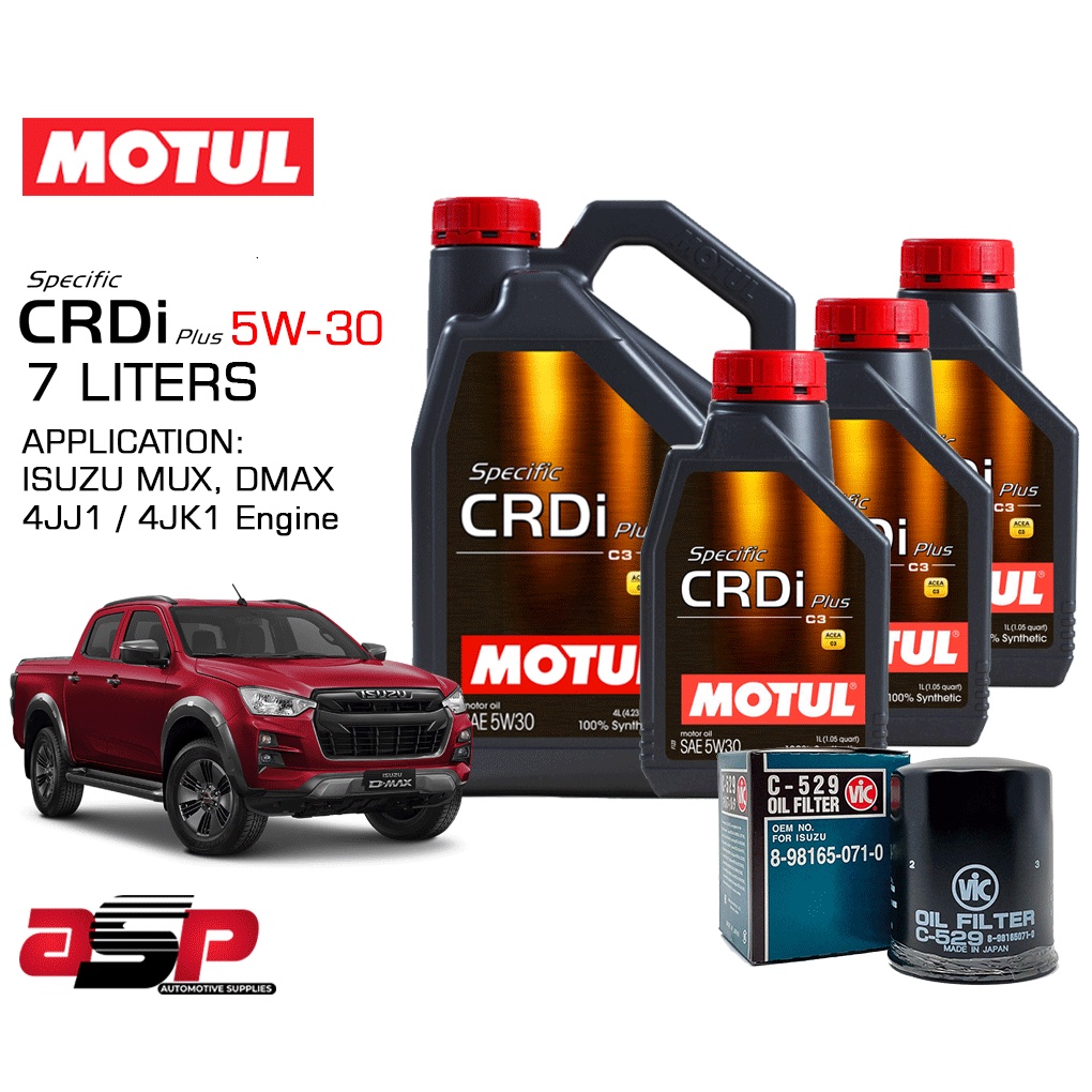 Motul Specific CRDI Plus 5W30 Fully Synthetic Oil 7 Liters Bundle For ...
