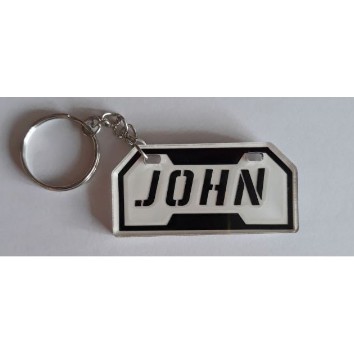 PERSONALIZED NAME OR MV FILE NUMBER ACRYLIC MINI PLATE KEYCHAIN ...