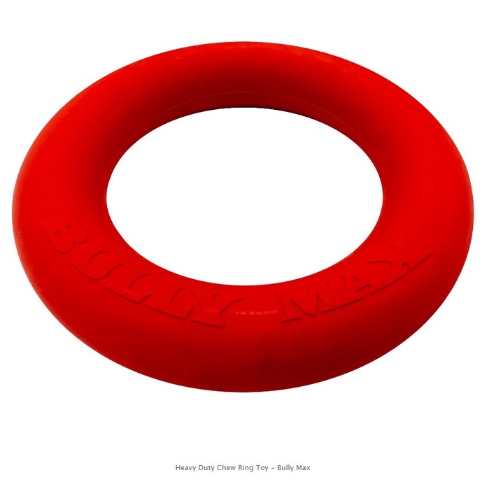 Bully Max Heavy Duty Chew Ring Toy for Power Chewers Dogs Improves ...