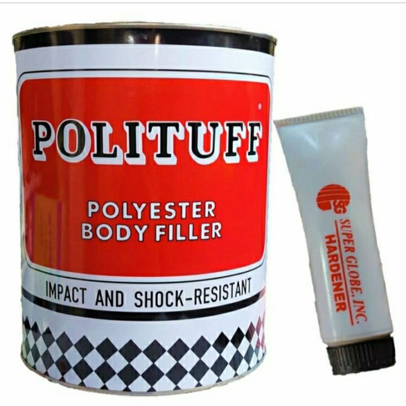 POLITUFF POLYESTER BODY FILLER WITH HARDENER 1 Liter | Shopee Philippines