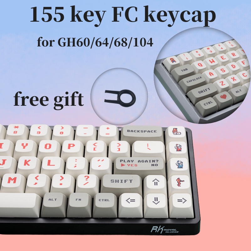 7U Space Bar 155 Keys Dye-Sub FC Game Keycaps PBT Keycap XDA Profile ...