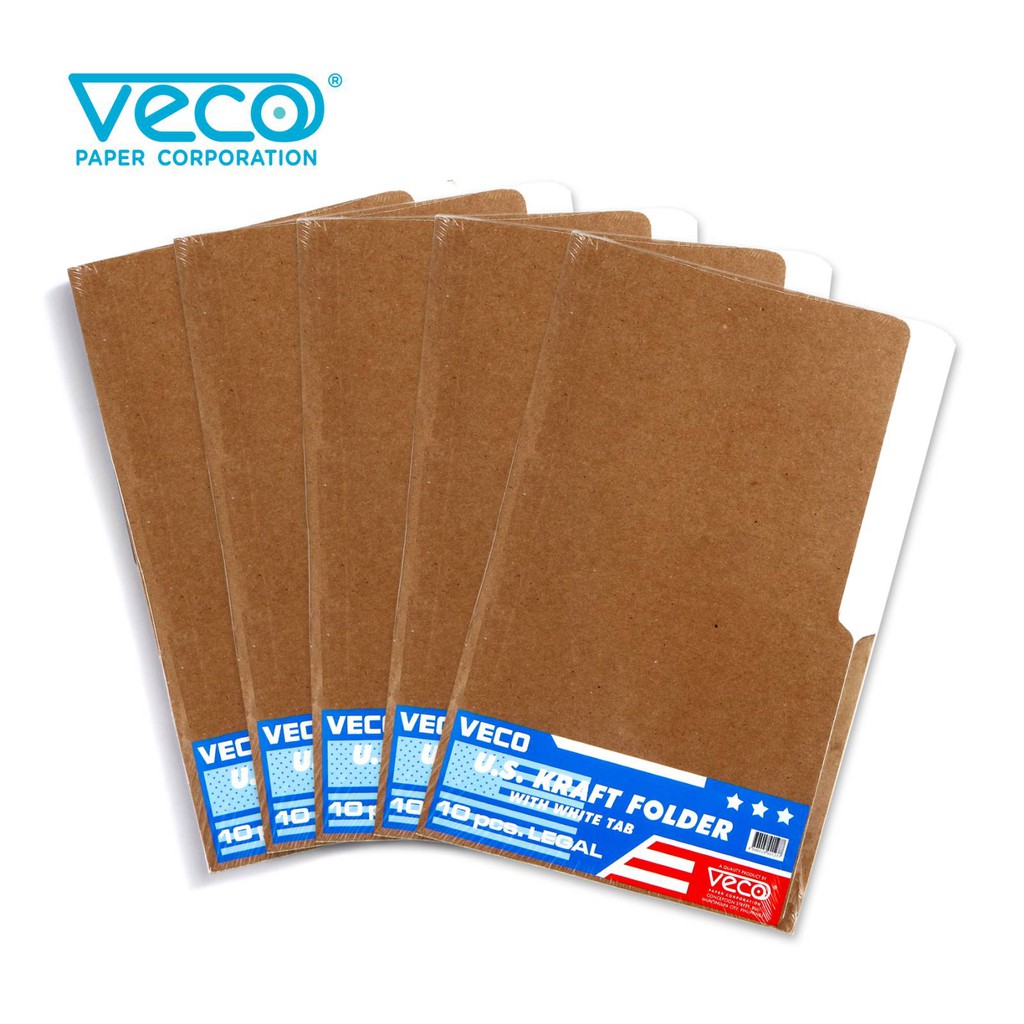 Veco Kraft Folder 14pts with white tab (50pcs) | Shopee Philippines