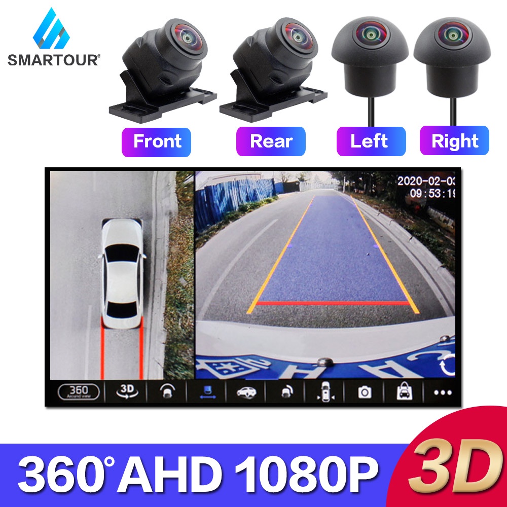 Smartour Universal 360 3D Panoramic Bird View Camera AHD 1080P Rear ...