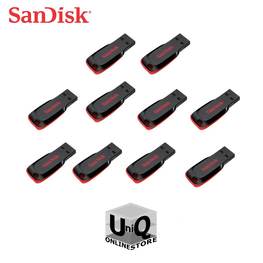 Sandisk Cruzer Blade Color USB 2.0 Flash Drive 16gb Set of 10 | Shopee ...