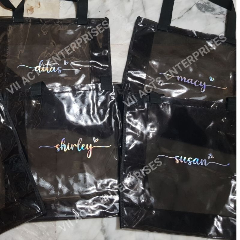 TRANSPARENT TOTE BAG COTTON STRAP (PERSONALIZED) | Shopee Philippines