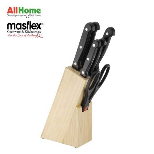 MASFLEX Chef'S Knife, Bread Knife, Slicer, Utility Knife, Paring Knife ...