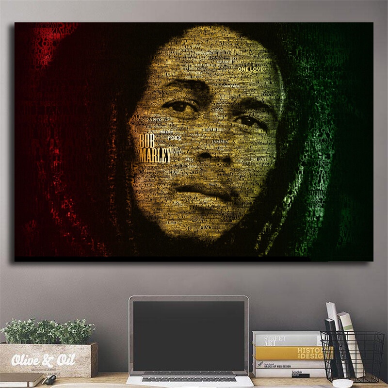 Reggae Bob Marley HD WallCanvass Canvas Painting Print Bedroom Home ...