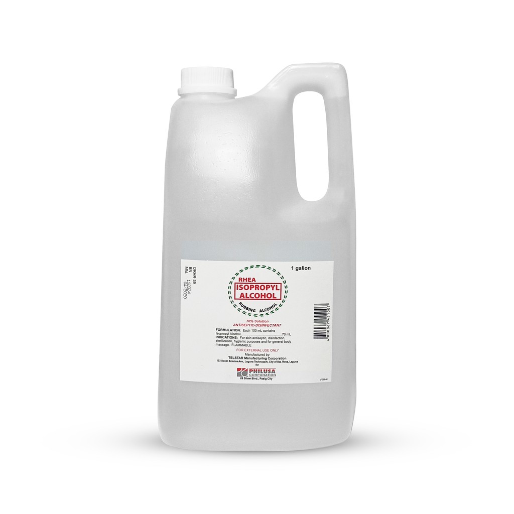 AUTHENTIC RHEA 70% Solution Antiseptic-Disinfectant 1 GALLON | Shopee ...