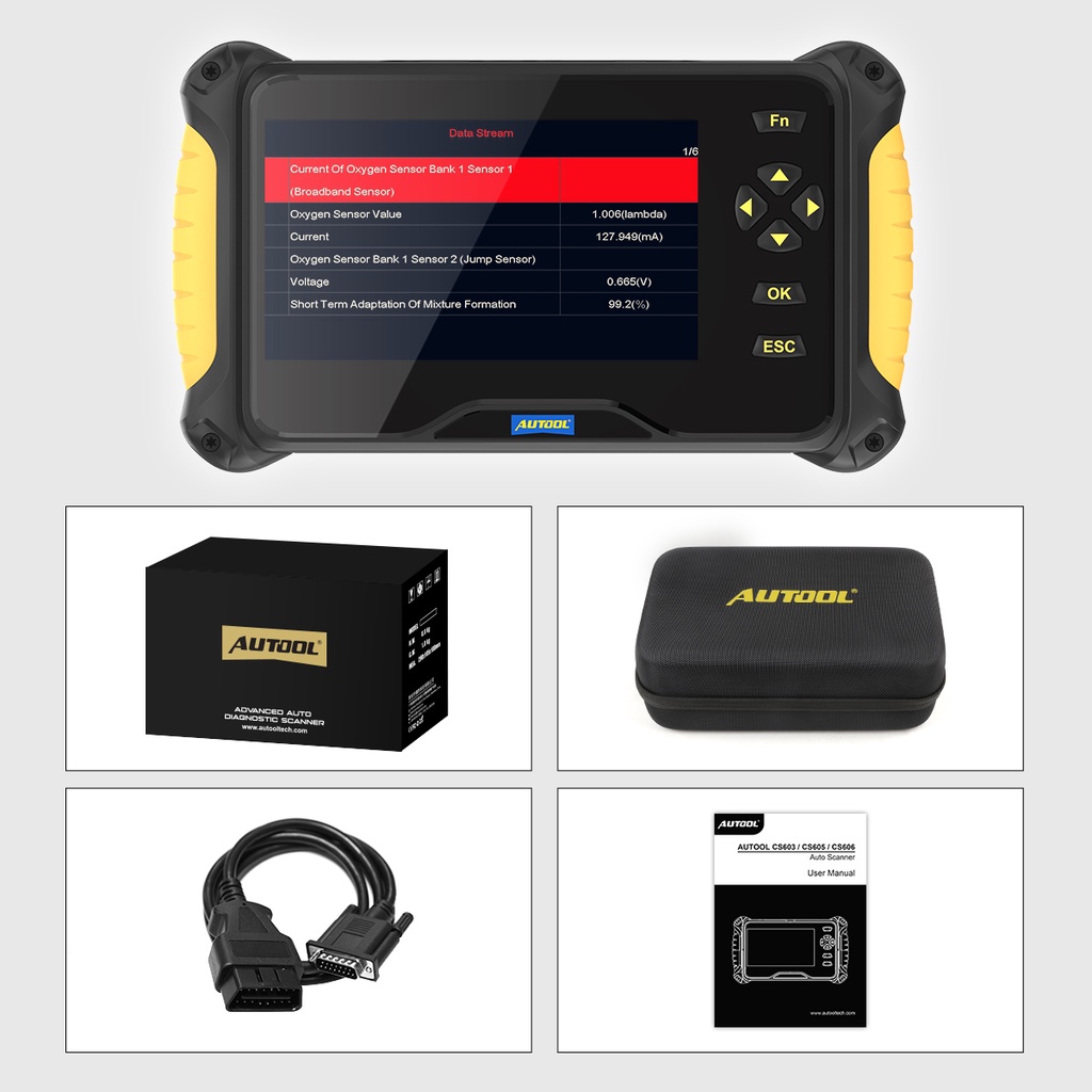 AUTOOL CS603 Car Scanner Car Diagnosis Engine System Scan ABS System ...