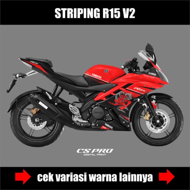 Yamaha R15 V2 Motiv Hayabusa Motorcycle Striping / R15 V2 Decal Sticker | Shopee Philippines