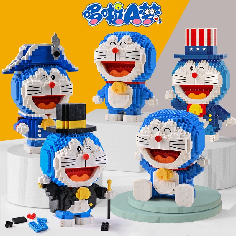BALODY Cute Cartoon anime Doraemon Dorami Mini Action Figures Diamond ...