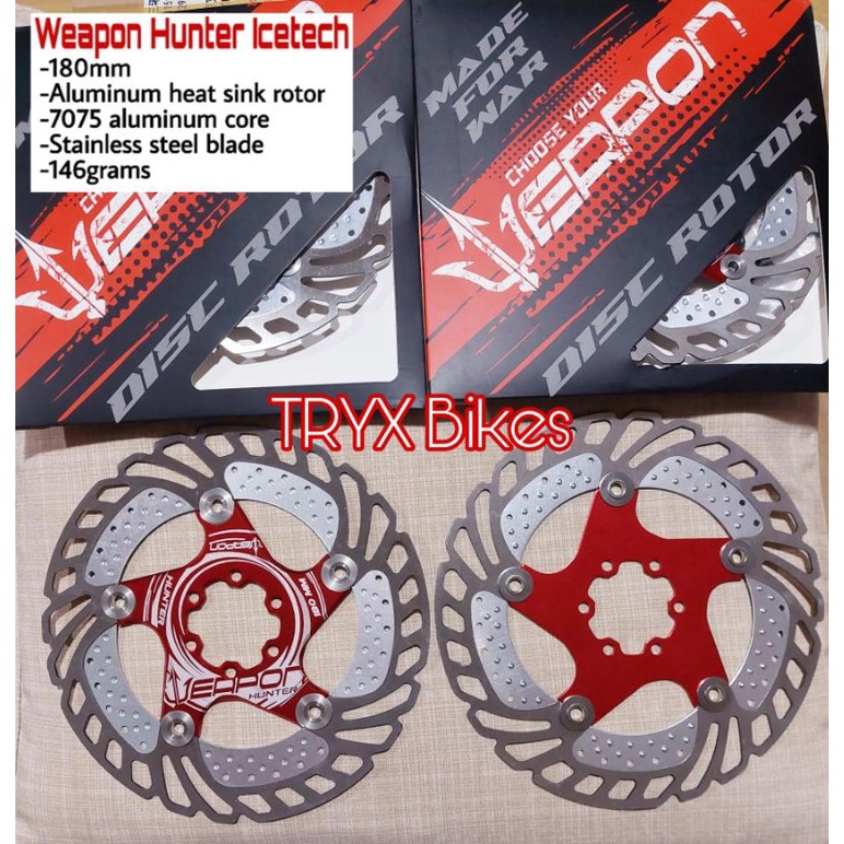 WEAPON DISC ROTOR 160 180 203 mm with Bolts (Ice-Tech and Non-Icetech ...