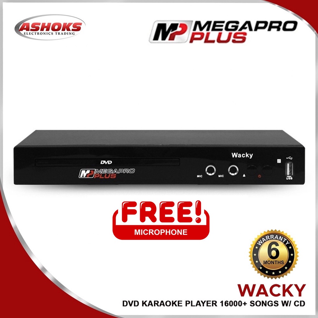 Megapro Plus Wacky DVD Karaoke Player 16,000+ Songs Free Wired ...
