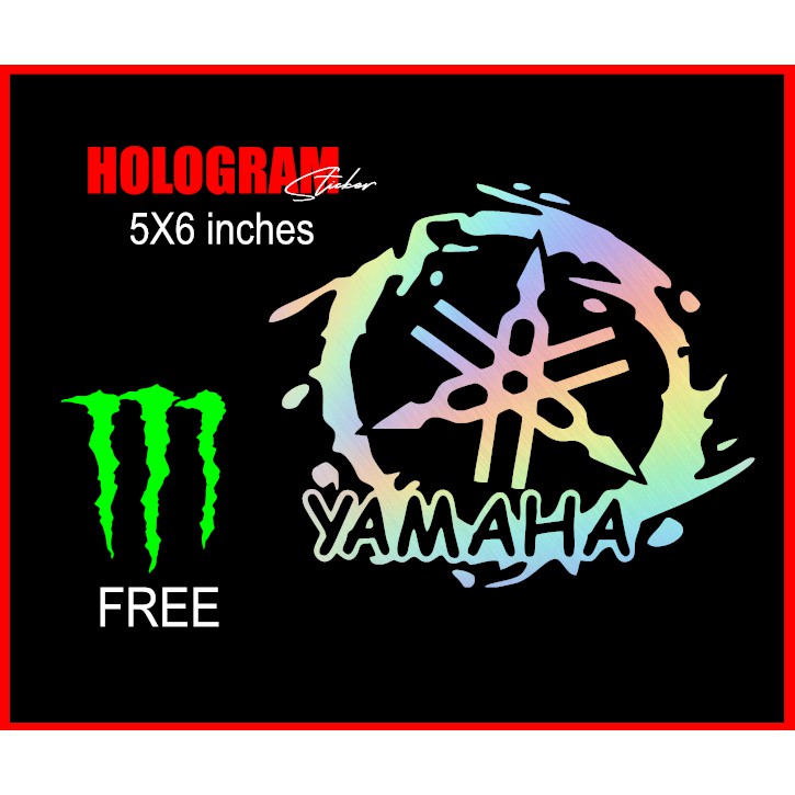 YAMAHA SPLOT HOLOGRAM sticker 5X6 inches | Shopee Philippines