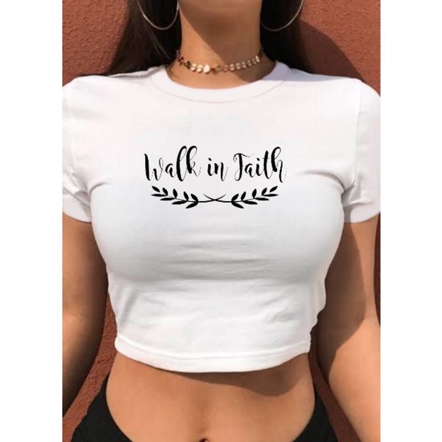 Graphic Statement Crop Top White | Shopee Philippines