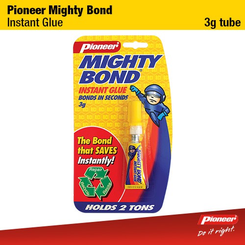 Pioneer Mighty Bond Instant Glue 3g Tube | Shopee Philippines