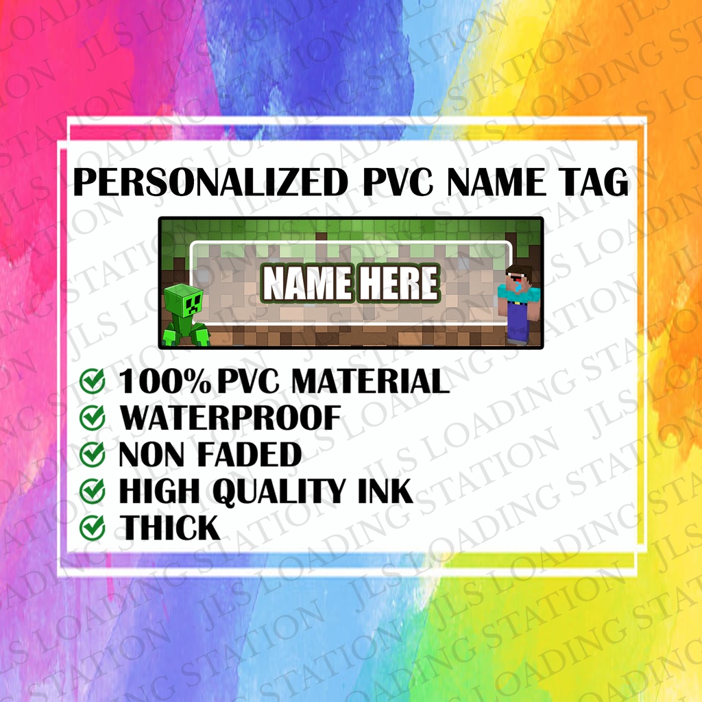 PERSONALIZED PVC/LAMINATED NAME TAG (CHARACTER) | Shopee Philippines