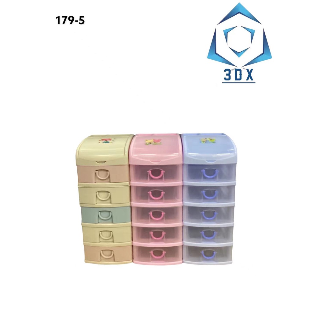 3DX 5Layer Cartoon Design Mini Desktop Organizer Medicine Kit Jewelry ...