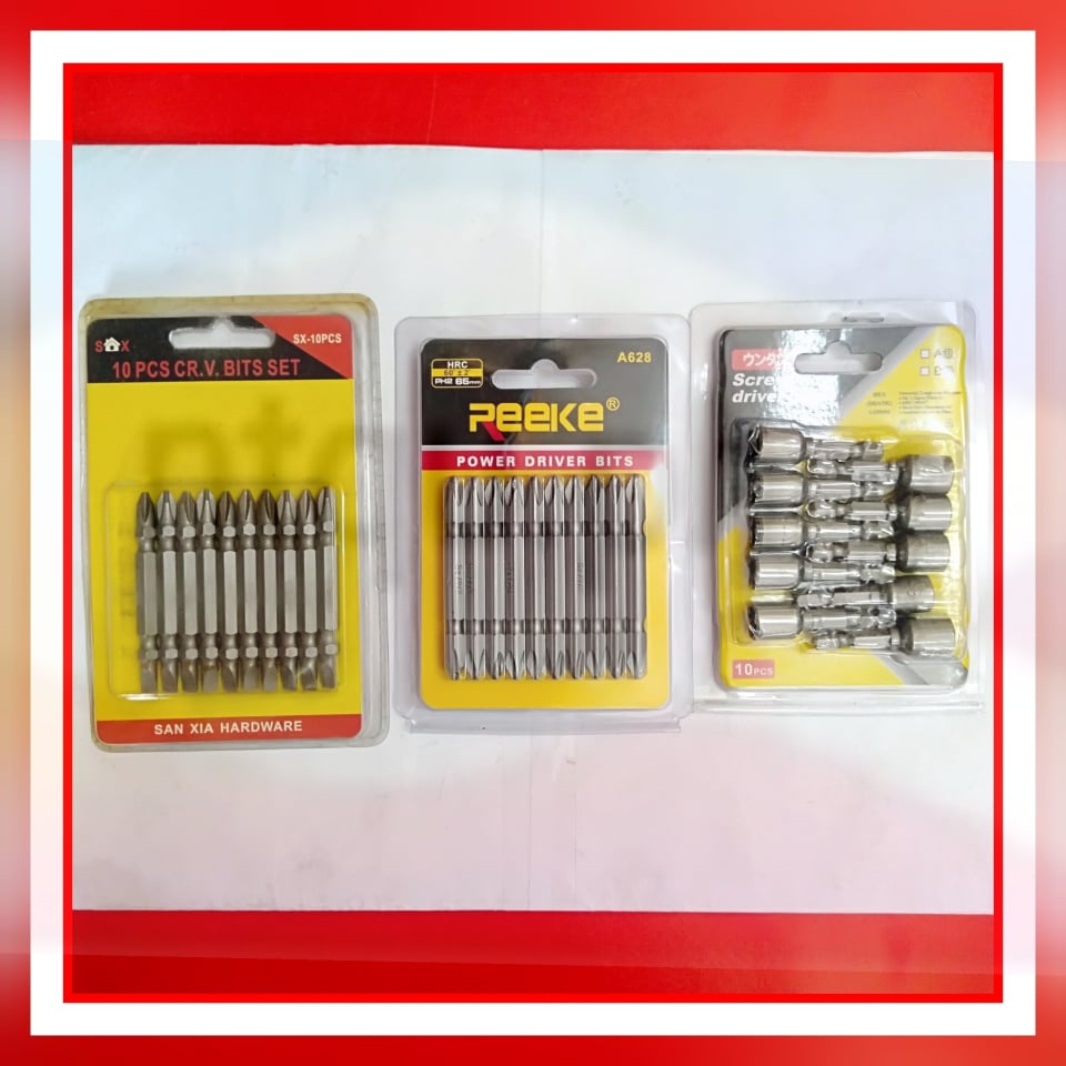 MAGNETIC NUT SOCKET /TEX SCREW ADAPTOR / SCREW BIT SET (Sold per pc ...