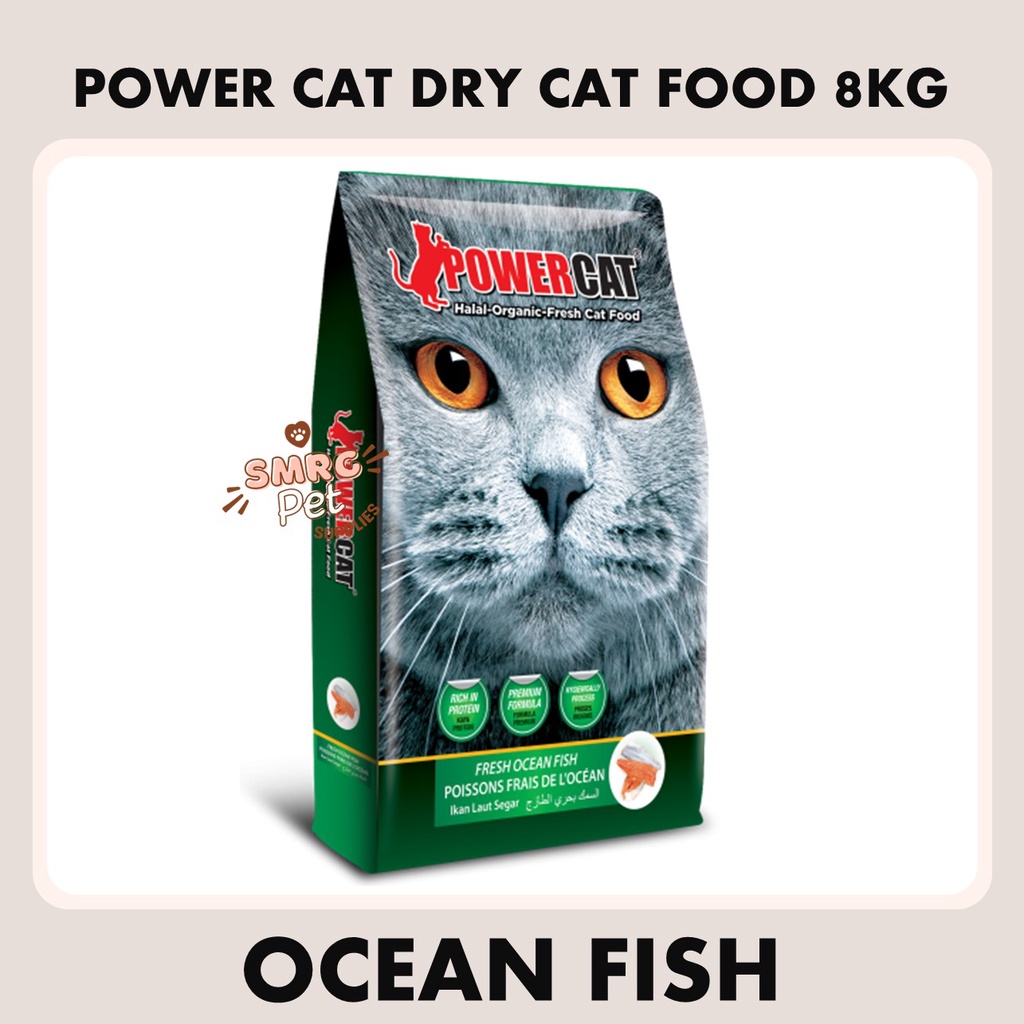 Power Cat Dry Cat Food Powercat Kitten/Adult Ocean Fish, Ocean Tuna ...