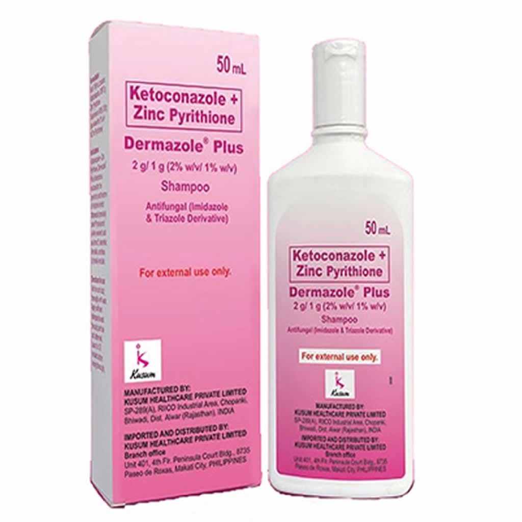 Dermazole Plus Shampoo with Ketoconazole & Zinc Pyrithione for Dandruff ...
