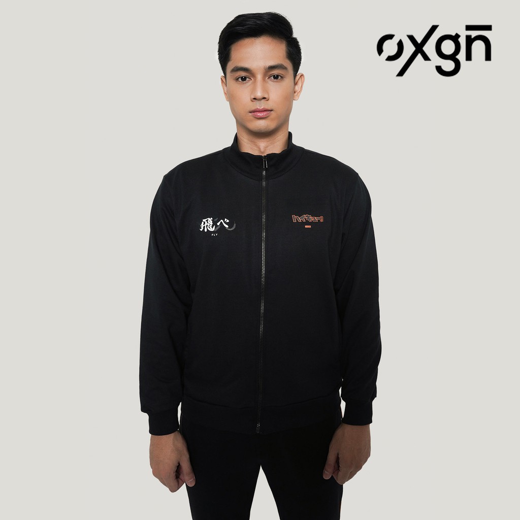 OXGN Haikyu!! Karasuno Track Jacket For Men (Black) | Shopee Philippines