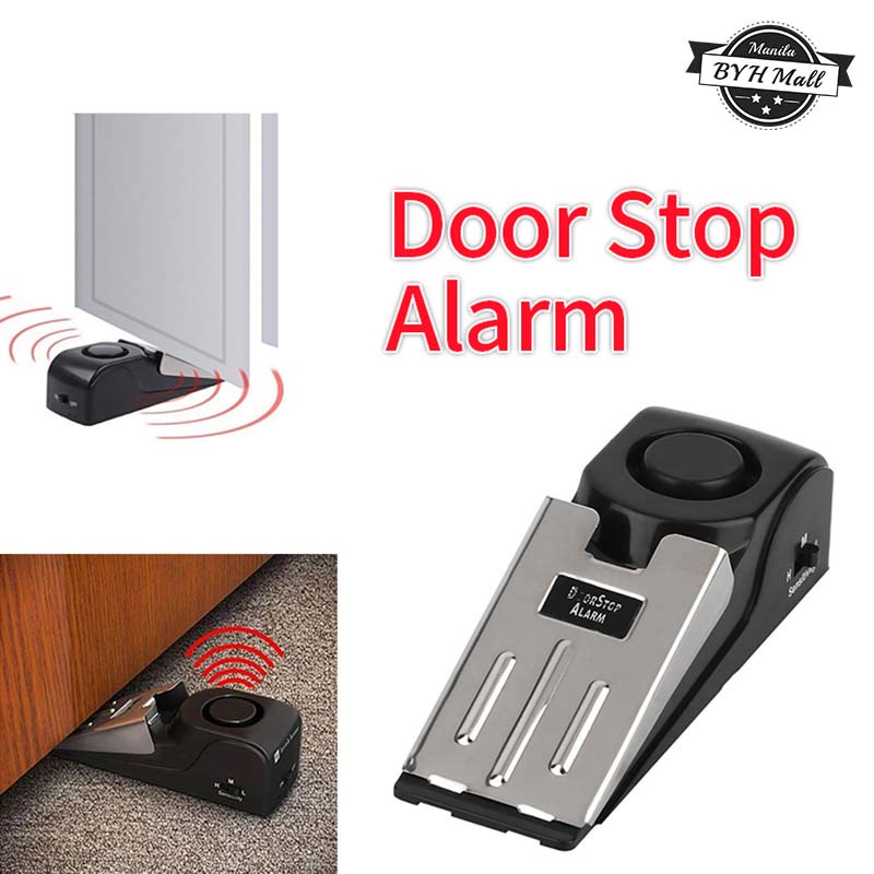 120DB Mini Door Stop Alarm Wireless Portable Alert Home Hotel Rooms ...