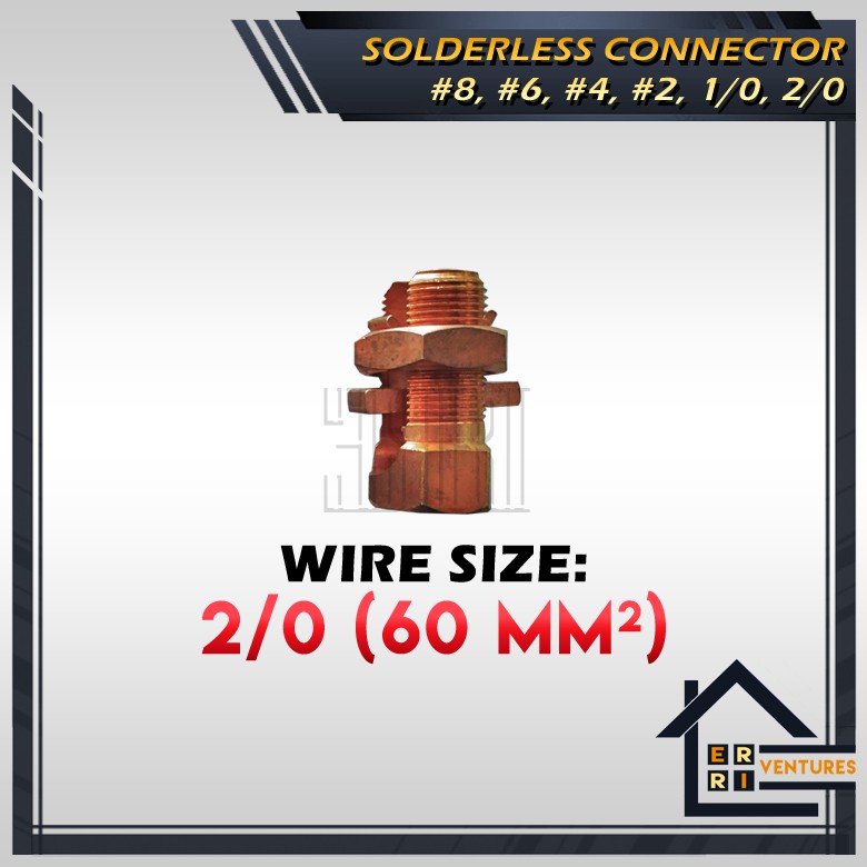 Solderless Connector #8 #6 #4 #2 1/0 2/0 3/0 4/0 | Shopee Philippines