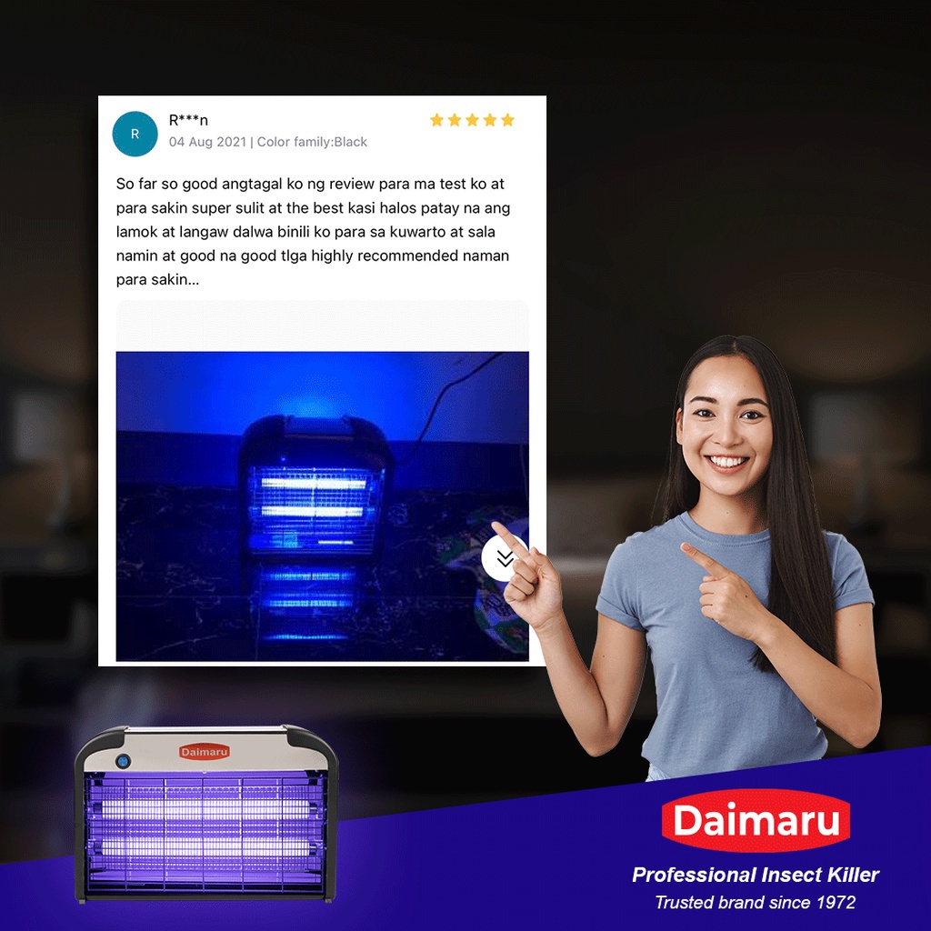UV Mosquito Killer Anti Dengue DAIMARU BT2X10W Home Office Pest Control ...
