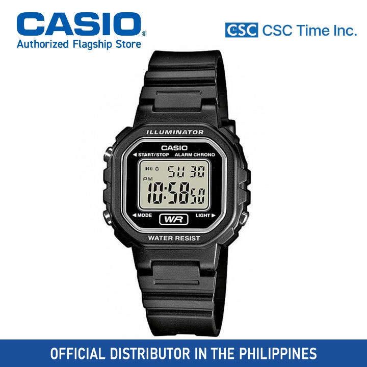 Casio (LA-20WH-1ADF) Black Resin Strap Digital Watch for Women | Shopee ...