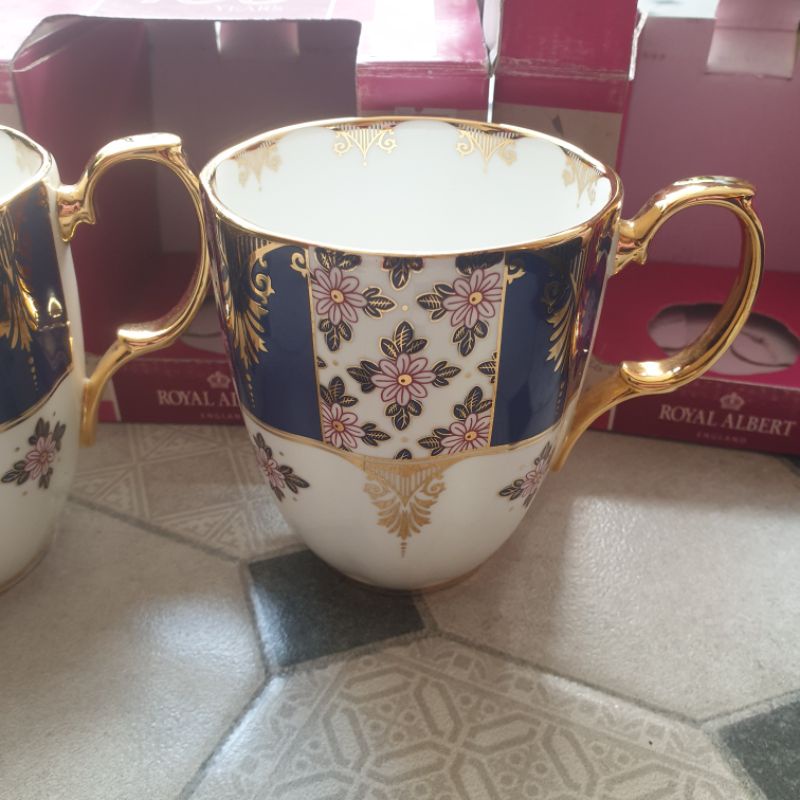 Royal Albert - 100 Years Regency Blue Mug (minus minus) | Shopee ...
