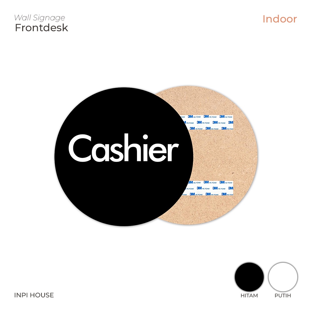 Cashier signage - cashier sign - cashier wall sign - Black and White ...