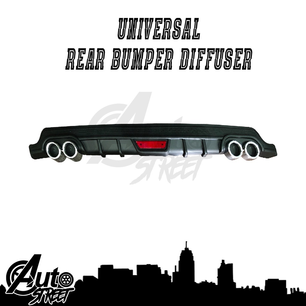 UNIVERSAL REAR BUMPER DIFFUSER | Shopee Philippines