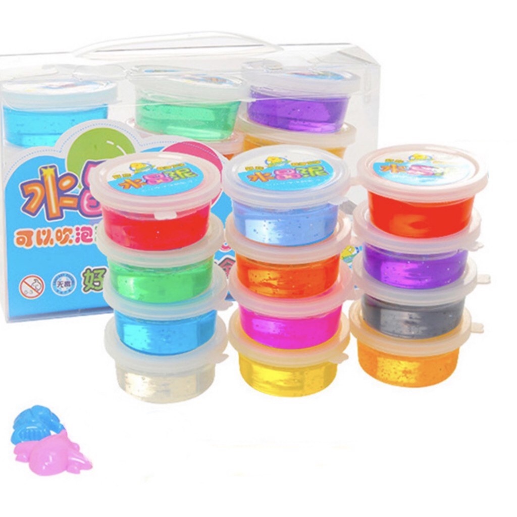 12in1 slime set 12color Slime that can blow bubbles new style slime ...