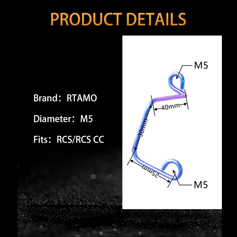 RTAMO Titanium Gr5 Side Bracket Brembo RCS CC Oil Cup Holder Red Logo ...