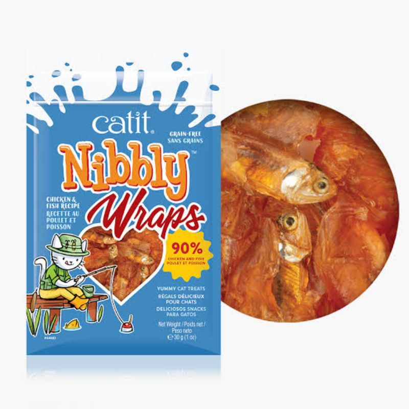 Catit Nibbly Wraps Chicken&fish 30g | Shopee Philippines