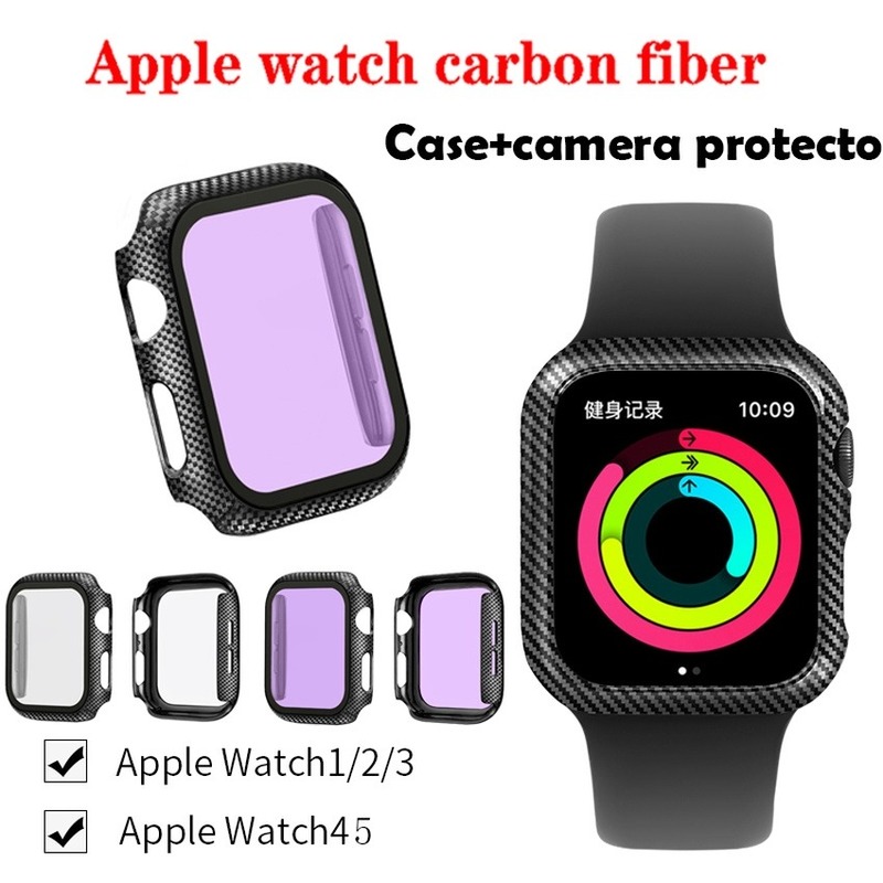 Apple Watch Series SE 6 5 4 3 2 1 360-degree tempered glass protective ...