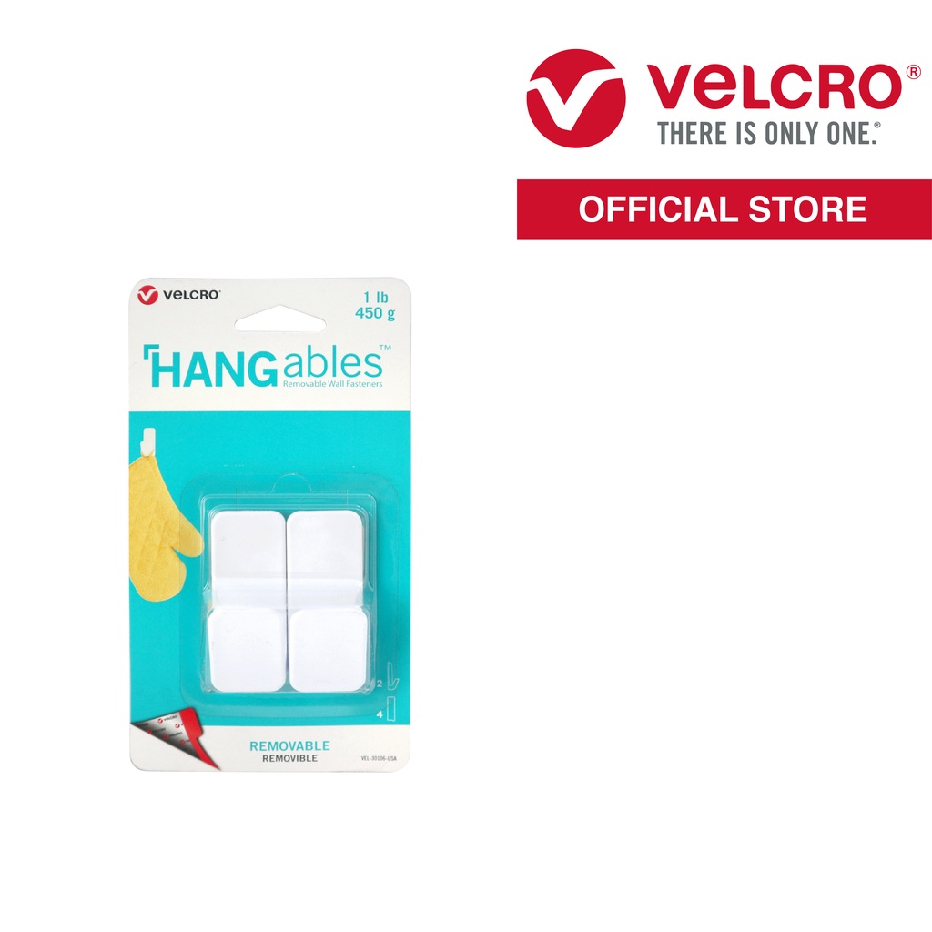 VELCRO HANGables Permanent Hook 2s 900g Small White (30114) | Shopee ...