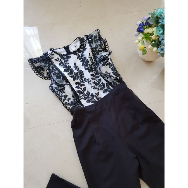 Jumpsuits, long pants, beautiful embroidery, Hiso label work | Shopee Philippines