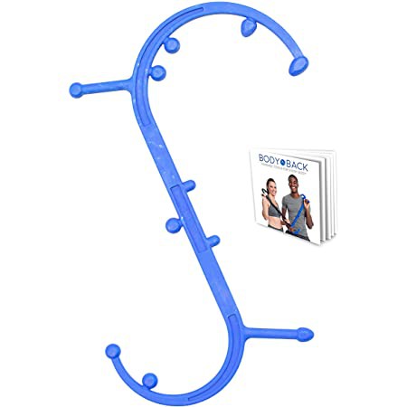 Trigger point back hook massager full body muscle pain relief handheld ...