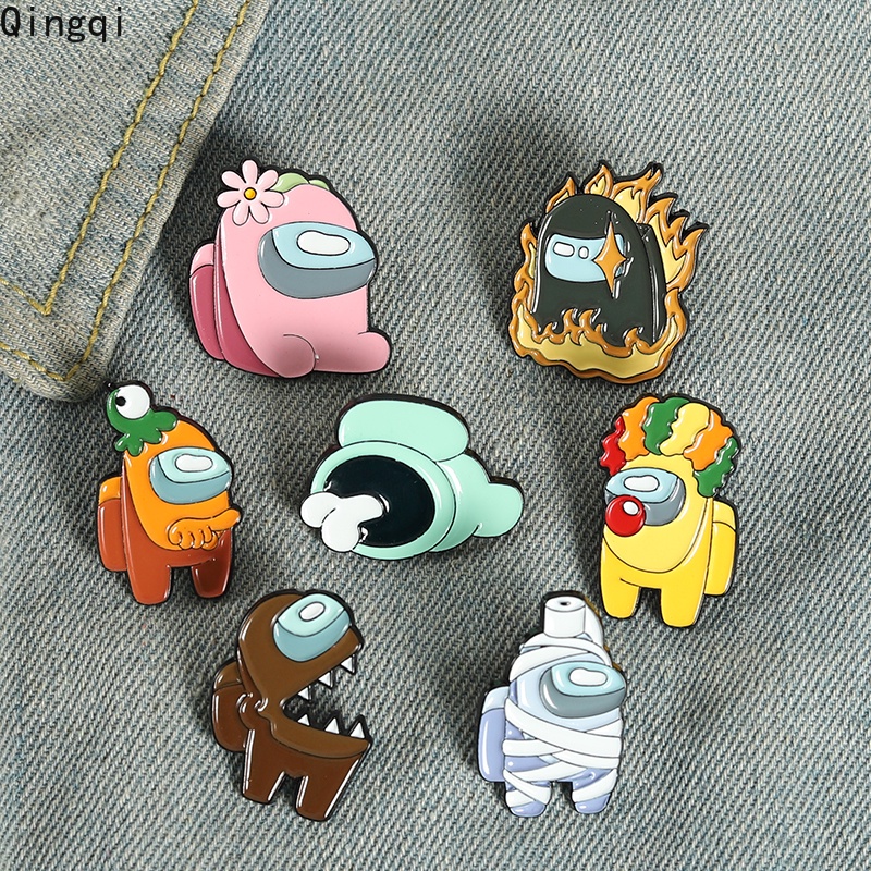 Funny Kids Brooch Cartoon Among Character Enamel Pins Creative Brooch ...