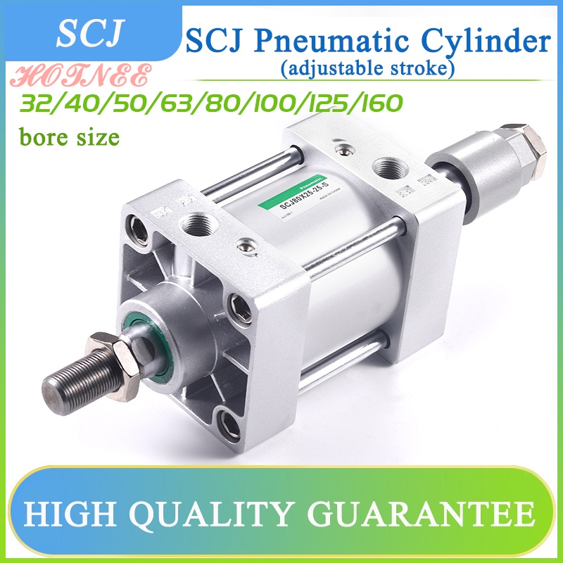 SCJ Pneumatic air Cylinder Standard Cylinder Stroke Adjustable Cylinder ...