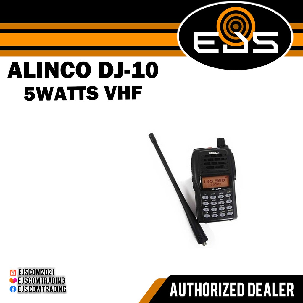 ALINCO DJ-A10 VHF PORTABLE RADIO | Shopee Philippines