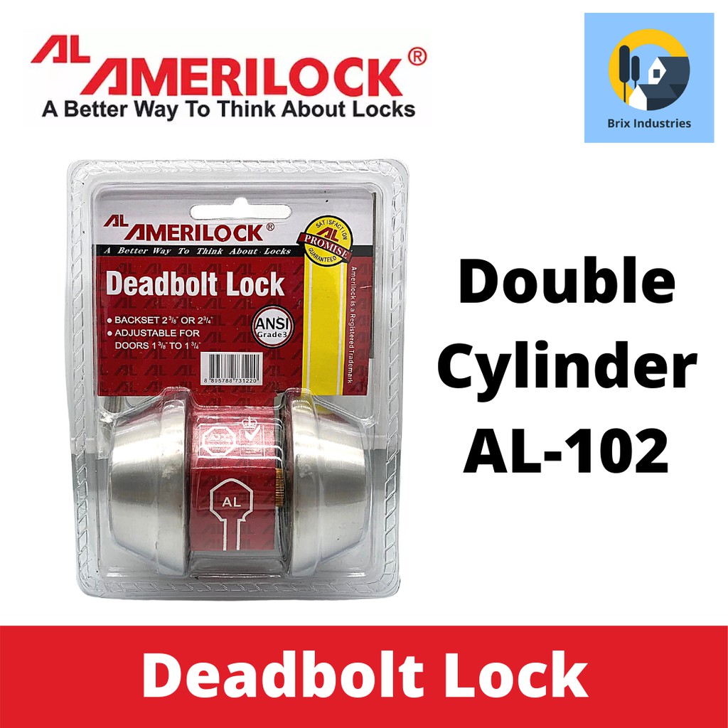 Amerilock Deadbolt Lock #AL 102 SS (Double Cylinder) | Shopee Philippines