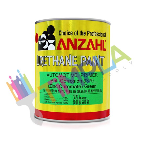 ANZAHL Urethane Paint Automotive Primer Anti-Corrision 3370 (Zinc Chromate) GREEN 1L | Shopee ...