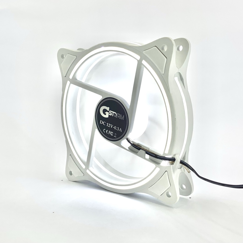 G STORM fan 120mm PC CPU Computer Case Cooling Fan RGB Rainbow White ...