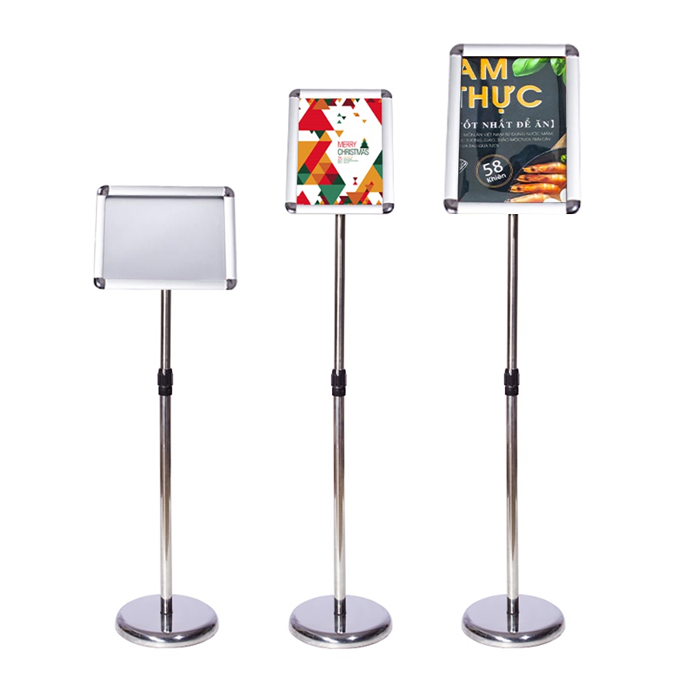 POSTER Sign STAND Floor-Standing Advertising Aluminum ST-01 (A4)/ST-02 ...
