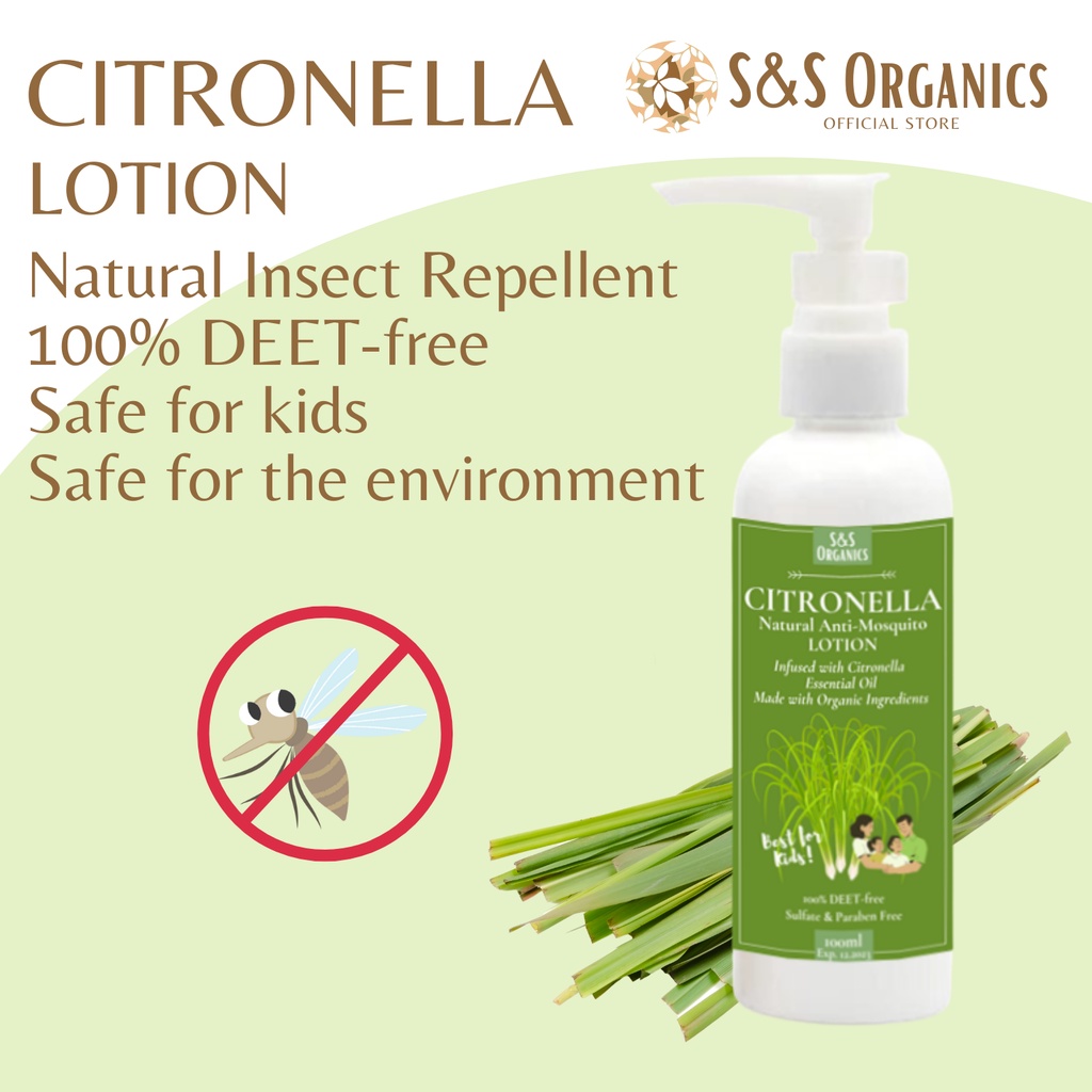 S&S Organic Citronella Lotion 100ml Anti Dengue / Mosquito and Insect ...
