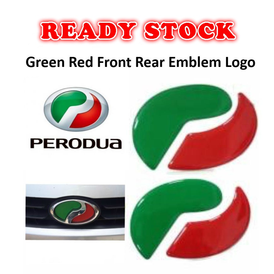 PERODUA Front Rear Emblem Logo Sticker Reflecting Sheeting ALZA MYVI ...